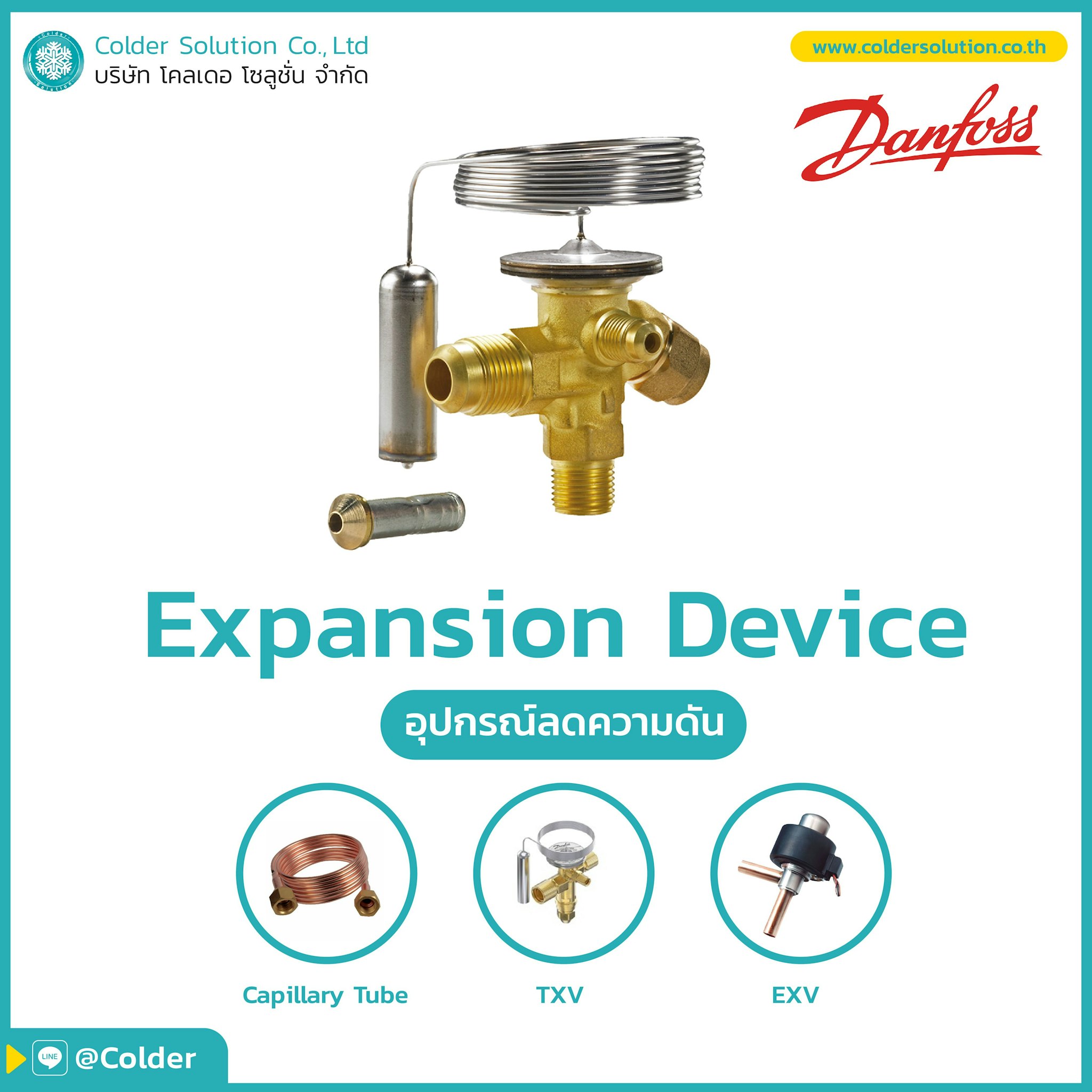 อุปกรณ์ลดความดันสารทำความเย็น Expansion Device | บริษัท โคลเดอ โซลูชั่น ...